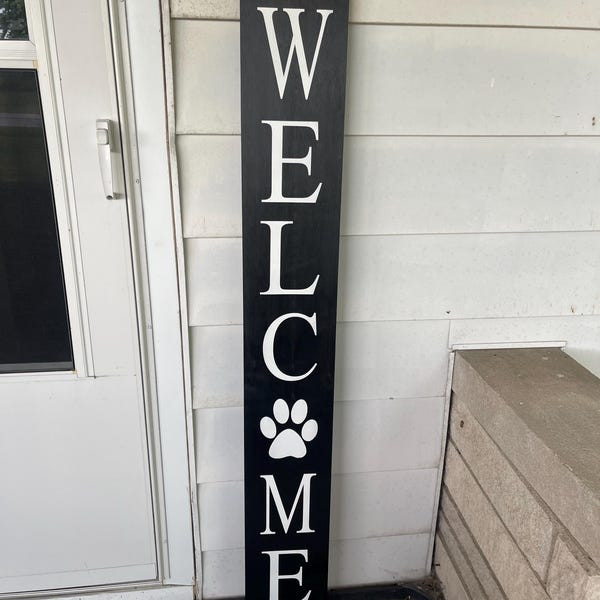 Front Porch Welcome Sign - 5 Foot Welcome Sign - 4 Foot Welcome Sign ...