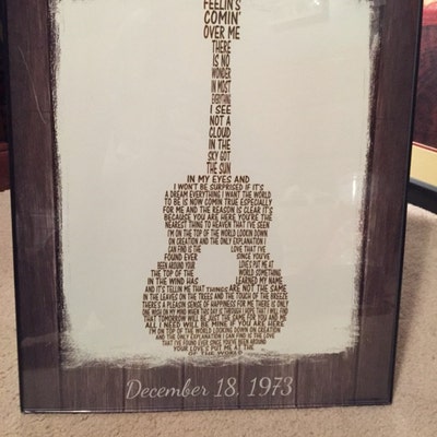 Song Lyric Guitar SVG for Cricut and Silhouette - Etsy