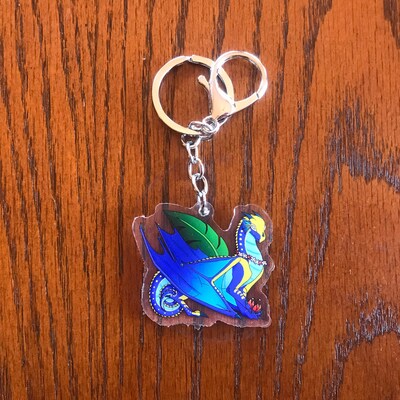 Wings of Fire Dragon 2 Inch Clear Double Sided Acrylic Keychain or ...
