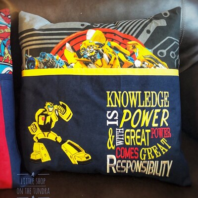 Knowledge is Power Embroidery Saying With Great Power Comes - Etsy ...