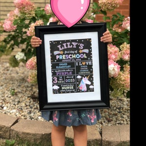 First Day of School Sign, Back to School Sign, Photo Prop, Preschool ...