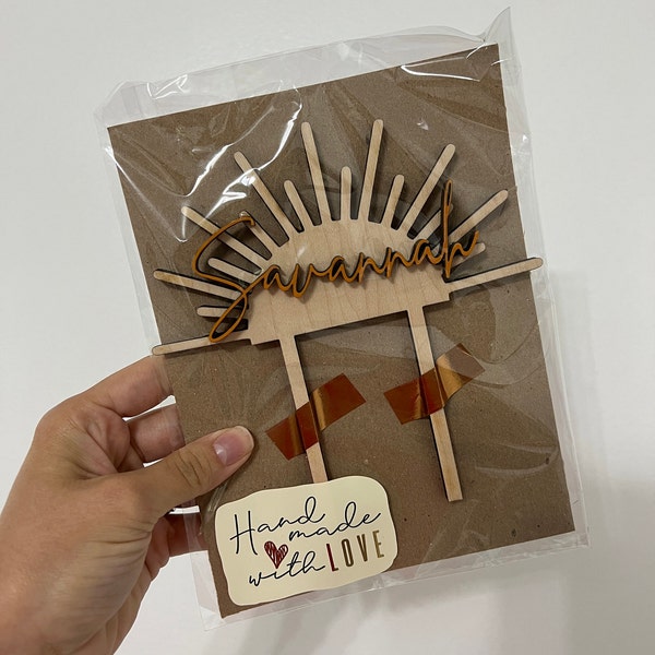 Sun Cake Topper, Boho Sun Cake Topper, First Trip Around the Sun ...