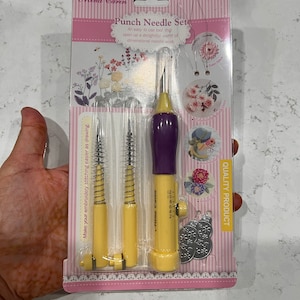Mina Carin Punch Needle Set 3 Size Beginner Punch Knitting Needle Tool ...