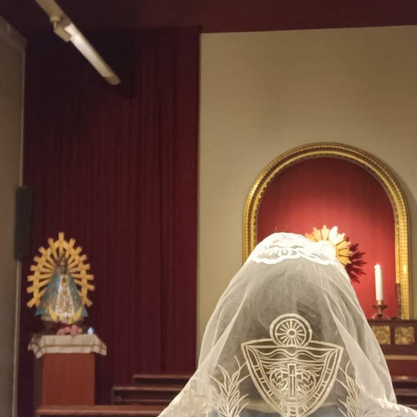 NEW!! Catholic Veil Triangular One Piece Veil Chalice Wheat Pattern ...