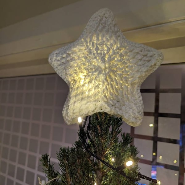 CROCHET PATTERN // Christmas Tree Topper, Crochet Star, Holiday Crochet ...