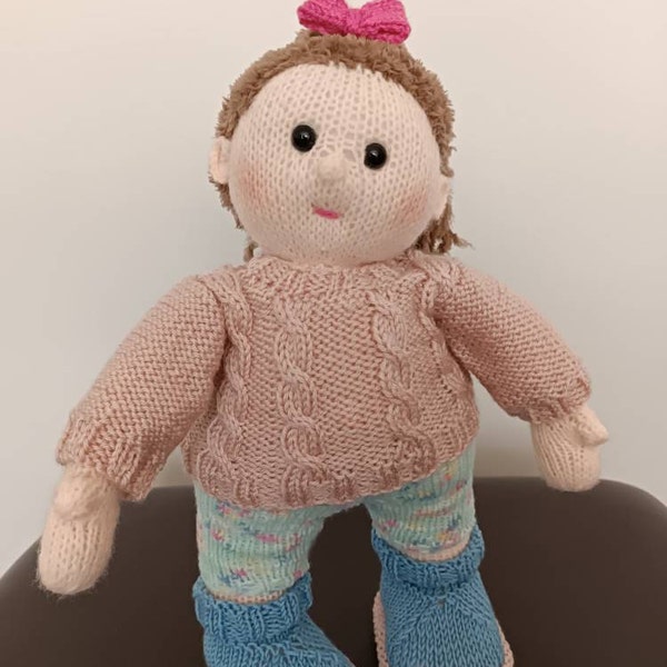 Dolly Dress up Pdf Knitting Pattern Download - Knitted Flat - Written ...