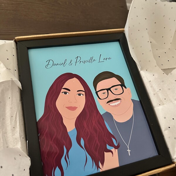 Gift for Couple, Couple Portrait, Family Portrait, Faceless Portrait ...