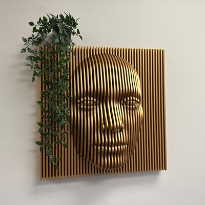 Parametric Face, White Human Face, New Design, 3D Wood Wall Decor Art ...