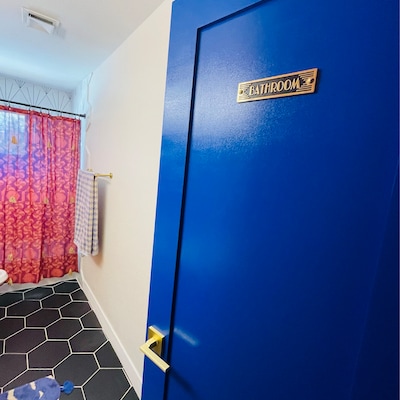 Art Deco Personalized Door Sign. Unique Handmade Metal Sign in Brass or ...