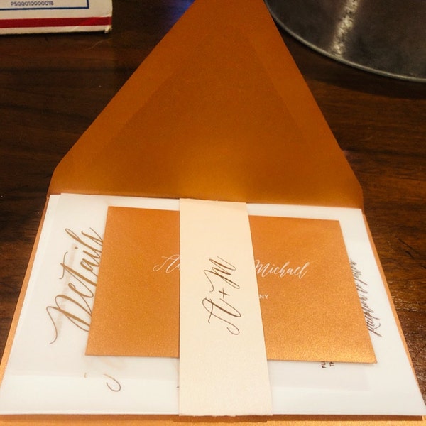 Vellum Insert Card for Wedding Invitations : Customizable - Etsy