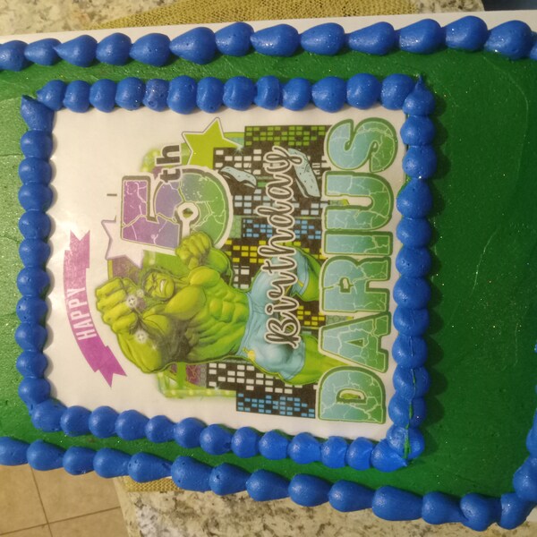 Hulk Printable Cake Topper, Digital Cake Topper, Personalized - Etsy