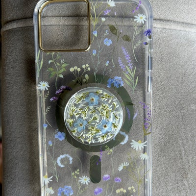 Real Forget-me-not Flower Phone Grip Holder Handmade Real - Etsy