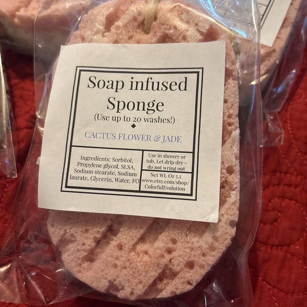 Soap Infused Eco-sponge - Etsy