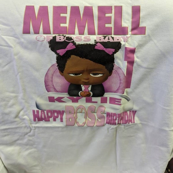 Personalized Boss Baby Birthday T-shirt, Custom Name & Age - Etsy