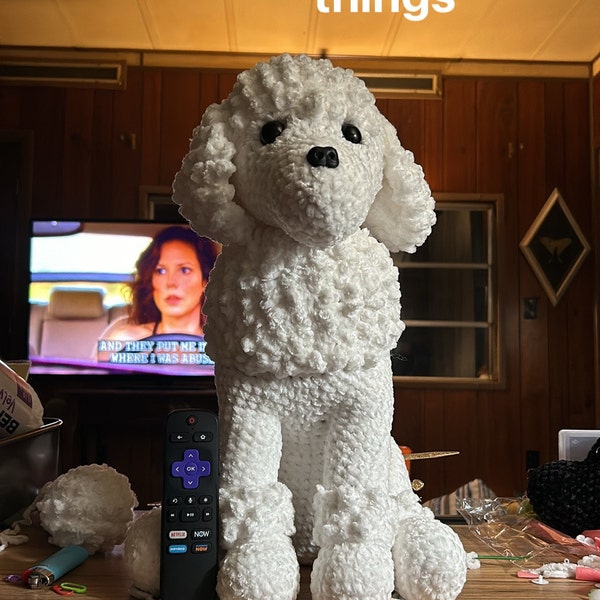 PATTERN (english Only): Poodle Puppy - Crochet Dog, Crochet Puppy ...