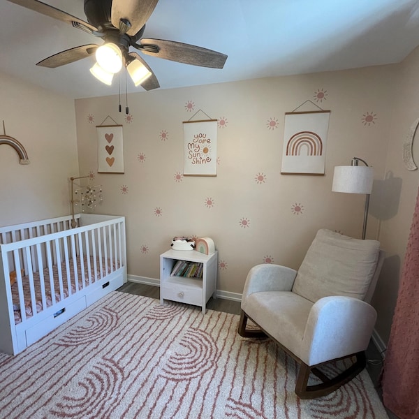 Line Wall Decals, Minimalist Stripe Wall Stickers, Colorful Bohemian ...