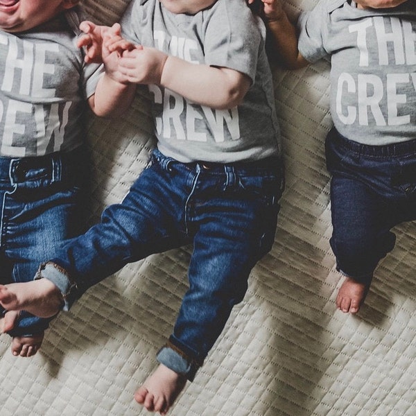 Triplets Onesie®, Matching Triplets Outfit, the Crew, Triplets Bodysuit ...
