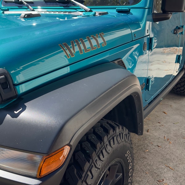 FITS 2019-2025 Jeep Willys Hood Letters Vinyl Graphics - Etsy