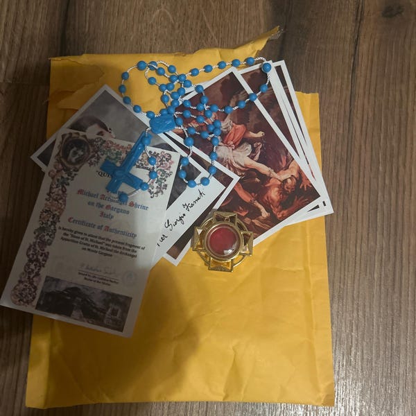 Divine Mercy Relic Medal Pack Third Class Relic Holy Card & Medal ...