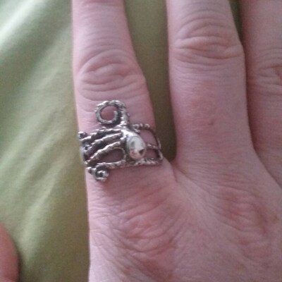 Octopus Ring in Sterling Silver - Etsy