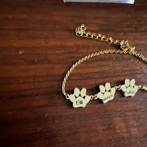 Personalized Named Cat Necklace, Cat Named Necklace, Personalized Cat ...