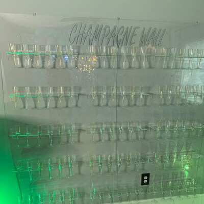 Champagne Glass Holder Wall Mounted Shelves. Clear, Thick, Durable ...
