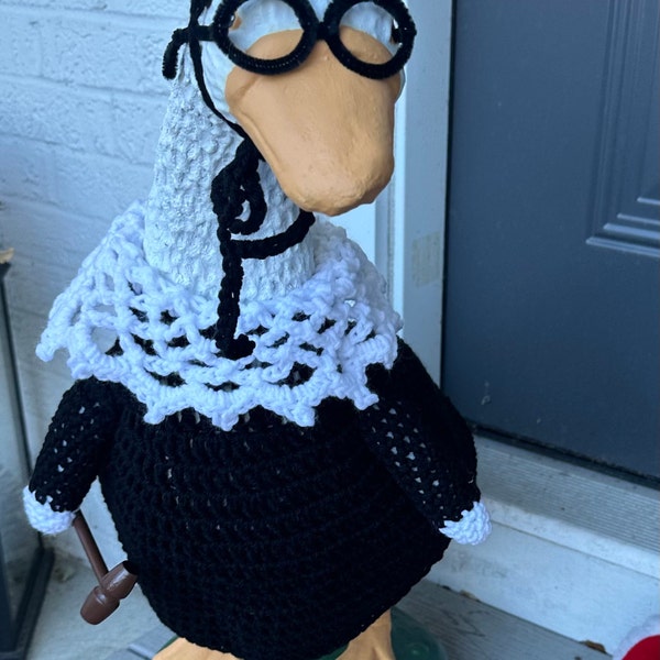 Justice Ginsburg Goose Geese Outfit Crochet Federal Judge Lawn Goose ...