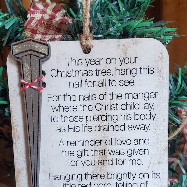 Christ Nail Symbol Christmas Ornament Laser Cut Digital File | True ...