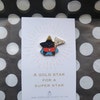 Super Star Enamel Pin - Cute Gold Star, Positive Enamel Brooch ...