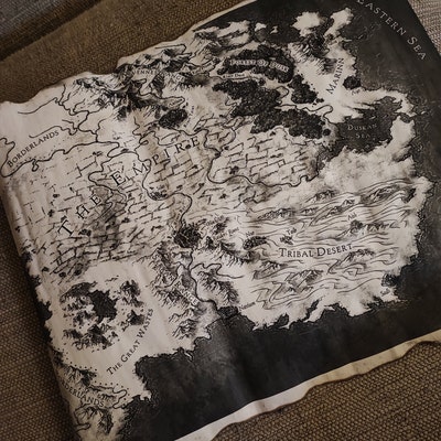 An Ember in the Ashes Map on Handmade Scroll, the Empire Map, A Torch ...