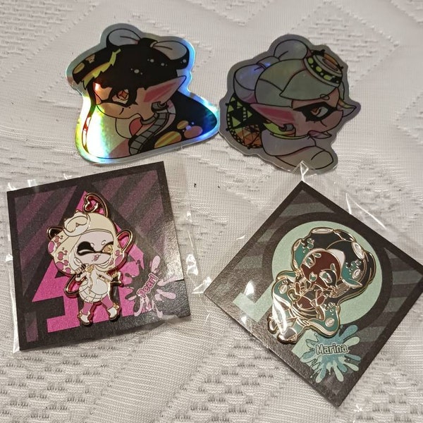 Off the Hook Enamel Pins : Marina and Pearl - Etsy