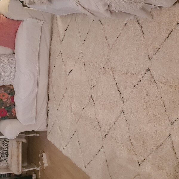 Beni Ouarain From Morocco - Large Beni Ourain Style - Moroccan Rug Wool ...