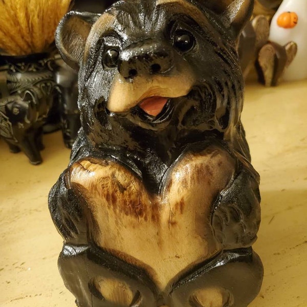 Chainsaw Carved Rustic Pine Tree Art Handcrafted Tree Carving Evergreen ...