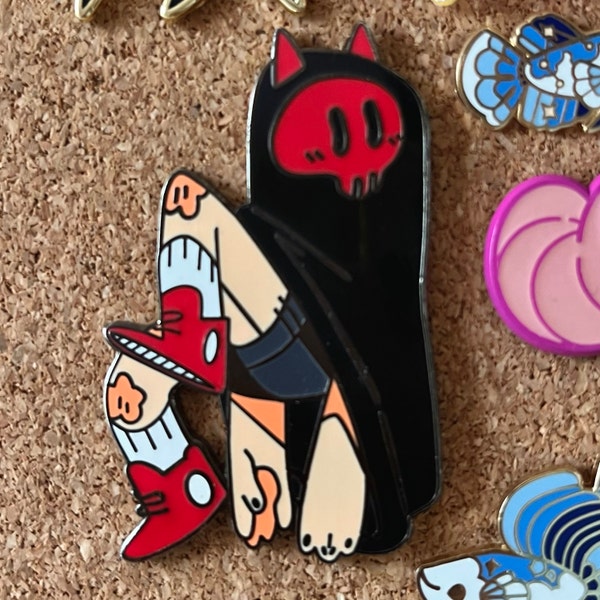 Angel and Devil Ghost Enamel Pins! 2in - Etsy