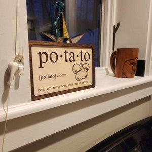 Hobbit Potato Wood Engraved Sign. Lord of the Rings Gift for - Etsy