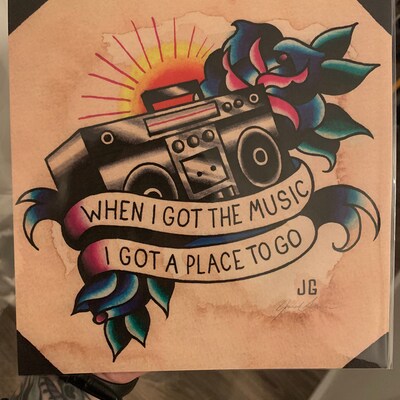 Rancid Radio Tattoo Flash Print - Etsy