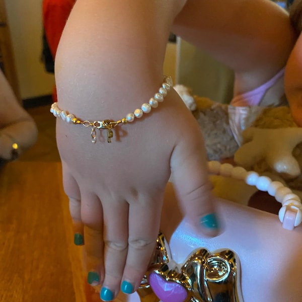 Pearl Baby Bracelet-freshwater Pearls-gold Filled-sterling Silver ...
