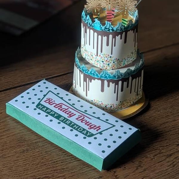 Birthday Money Gift Mini Donut Box Money Holder Birthday Dough Funny ...