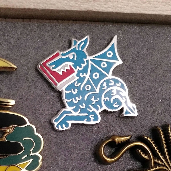Book Wyrm Enamel Pin - Bookish Gift - Bookish Enamel Pin - Gifts for ...