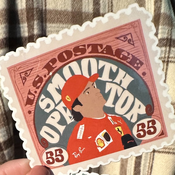 F1 Sticker | Carlos Sainz "smooth Operator" Stamp Sticker | Cute ...