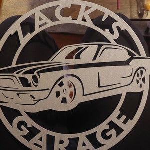 Personalized Metal Car Sign, Car Signs for Garage, Car Name Sign ...