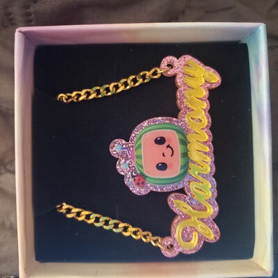 18K Gold Filled Name Necklace Thick Box Chain Custom Name - Etsy