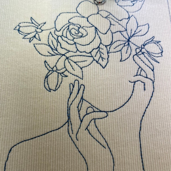 Flower Woman Embroidery Design - Etsy
