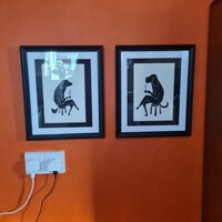 Linolschnitt "dog & bean" Linoldruck - Etsy.de