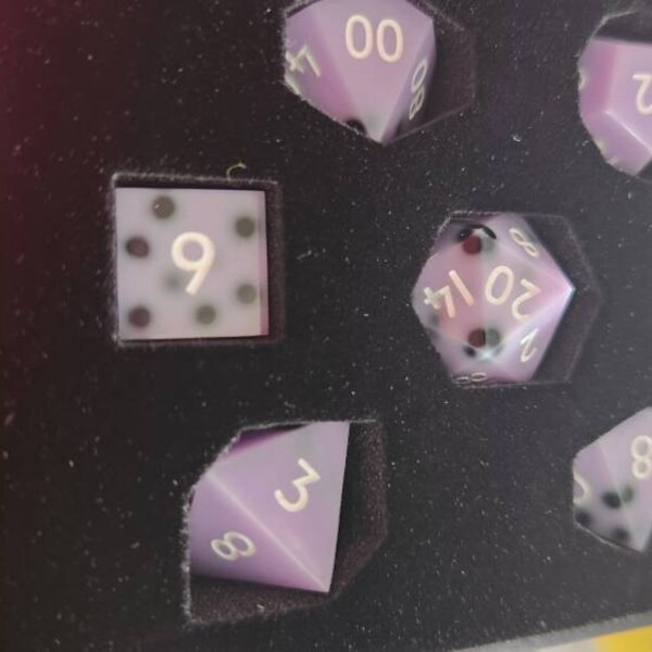 Taro Milk Tea Boba Dice - Kawaii Dice, Boba Dice, Handmade Resin Sharp ...