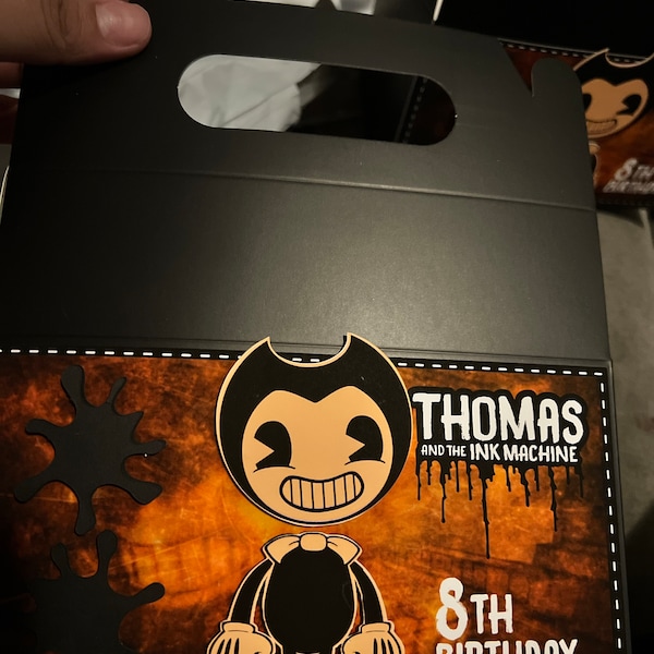 Bendy and the Ink Machine Gable Favor Box: Personalized Birthday Party ...