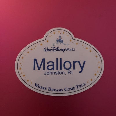 Disney Name Tag Sticker, Walt Disney World Name Tag, Cast Member Name ...