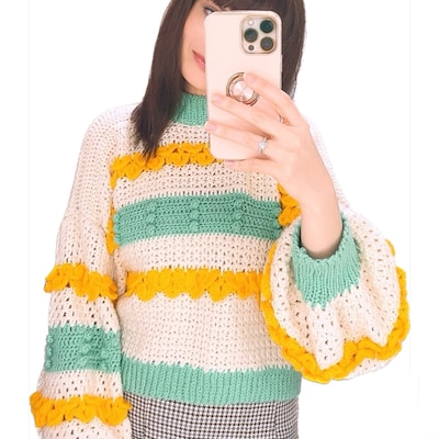 Super Oversized Crochet Color Pop Sweater - Etsy