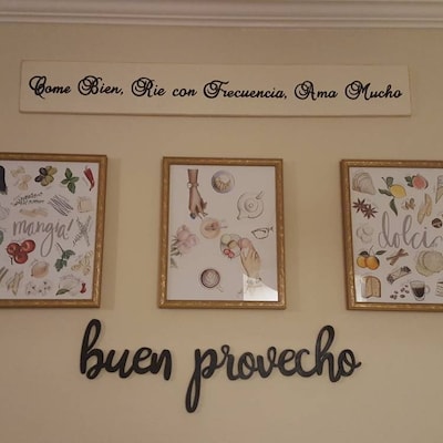Buen Provecho Sign Buen Provecho Laser Cut Script Wording - Etsy