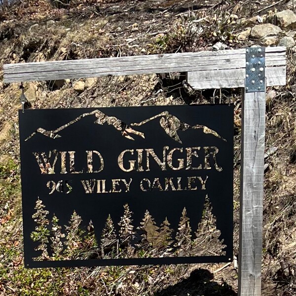 Personalized Metal Mountain Sign - Mountain Home Metal Sign ...